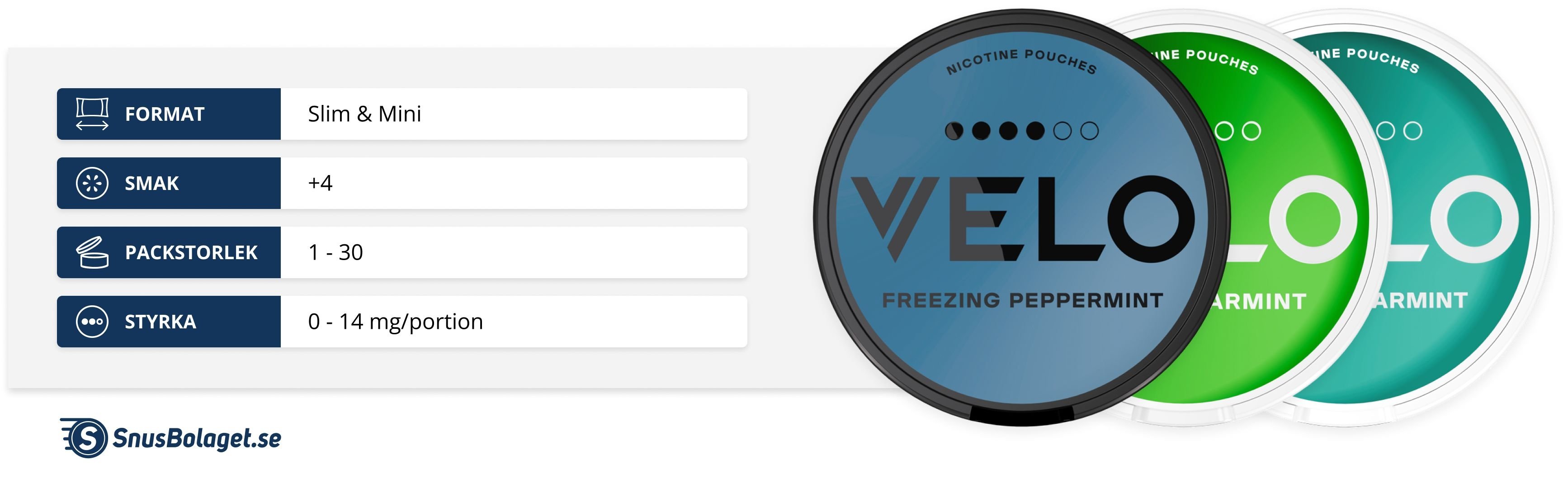 VELO Mint snus: Köp VELO med mintsmak här