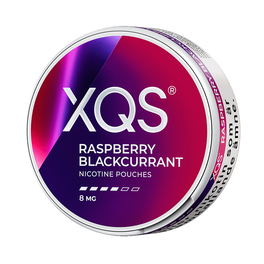 Köp XQS Raspberry Blackcurrant 8mg online - För 32,99 kr/dosan