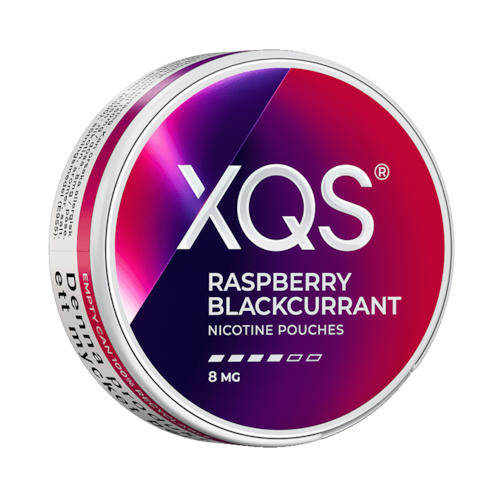 Köp XQS Raspberry Blackcurrant 8mg online - För 32,99 kr/dosan