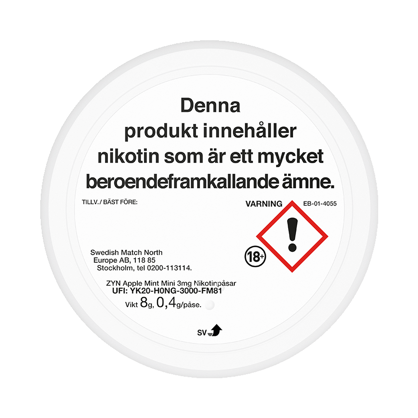 Köp ZYN Apple Mint Mini 3mg - Från 30,33 kr/dosan